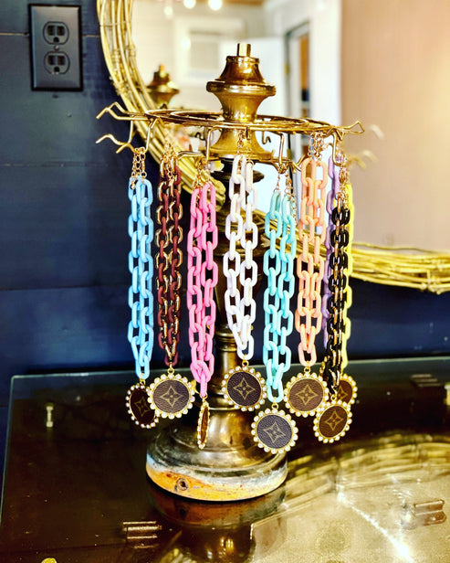 Chain necklace orange | Patches Of Upcycling